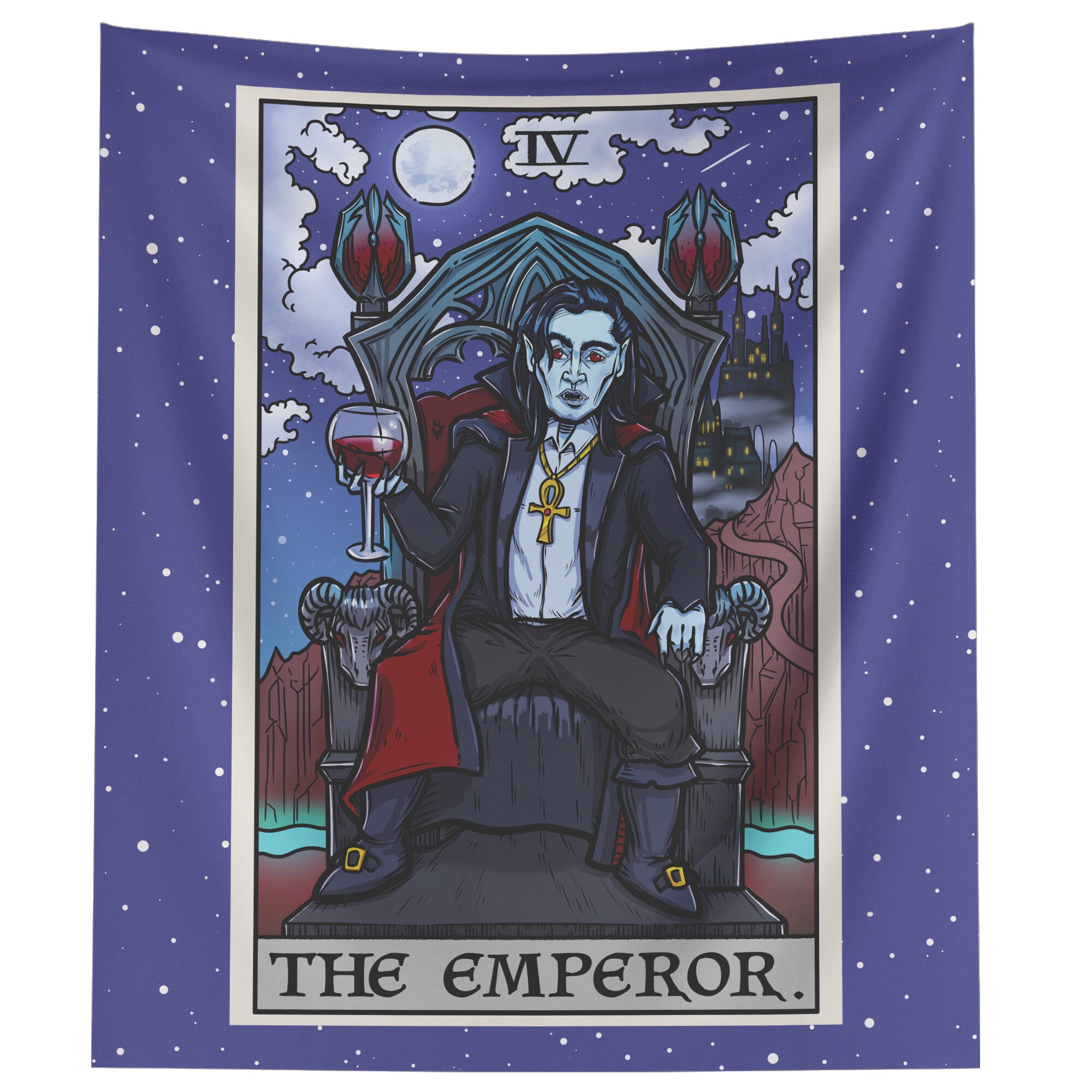 The Emperor Tarot Card - Terror Tarot Edition Tapestry – The Ghoulish Garb