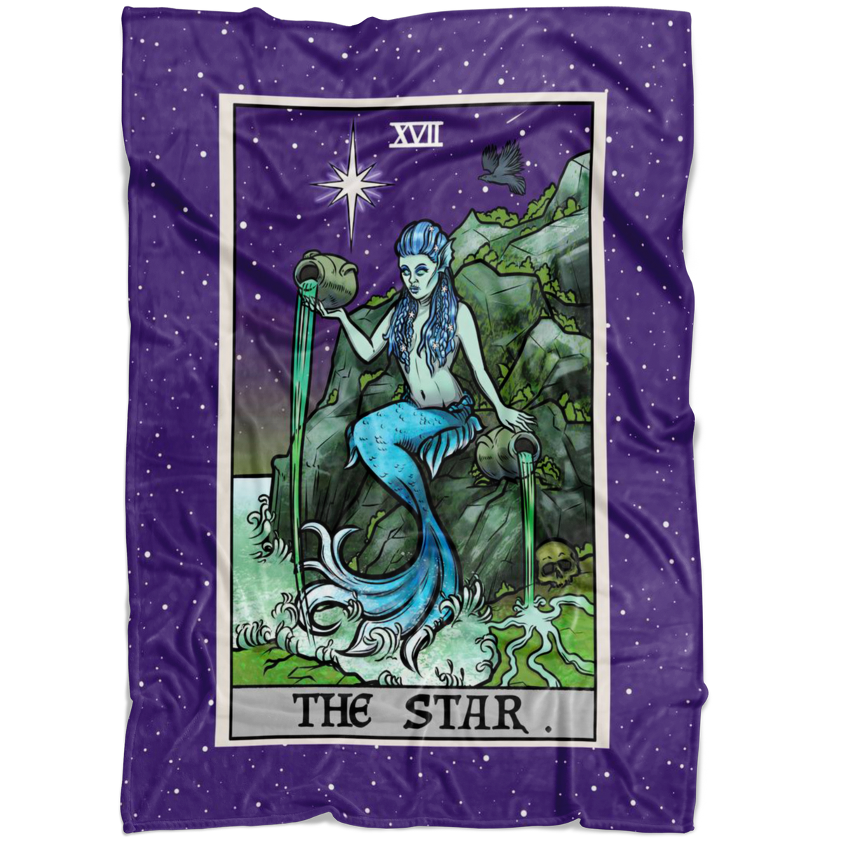 The Star Tarot Card Blanket - Ghoulish Edition (Color / Vertical) – The ...