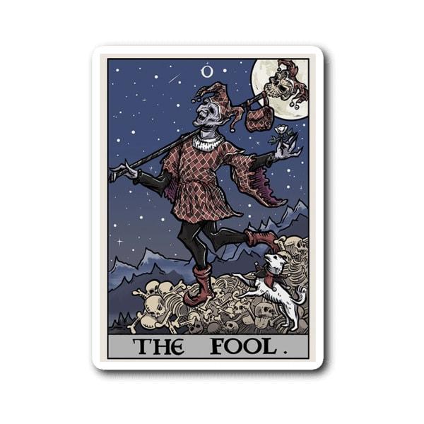 The Fool Tarot Card - Ghoulish Edition Sticker | The Ghoulish Garb